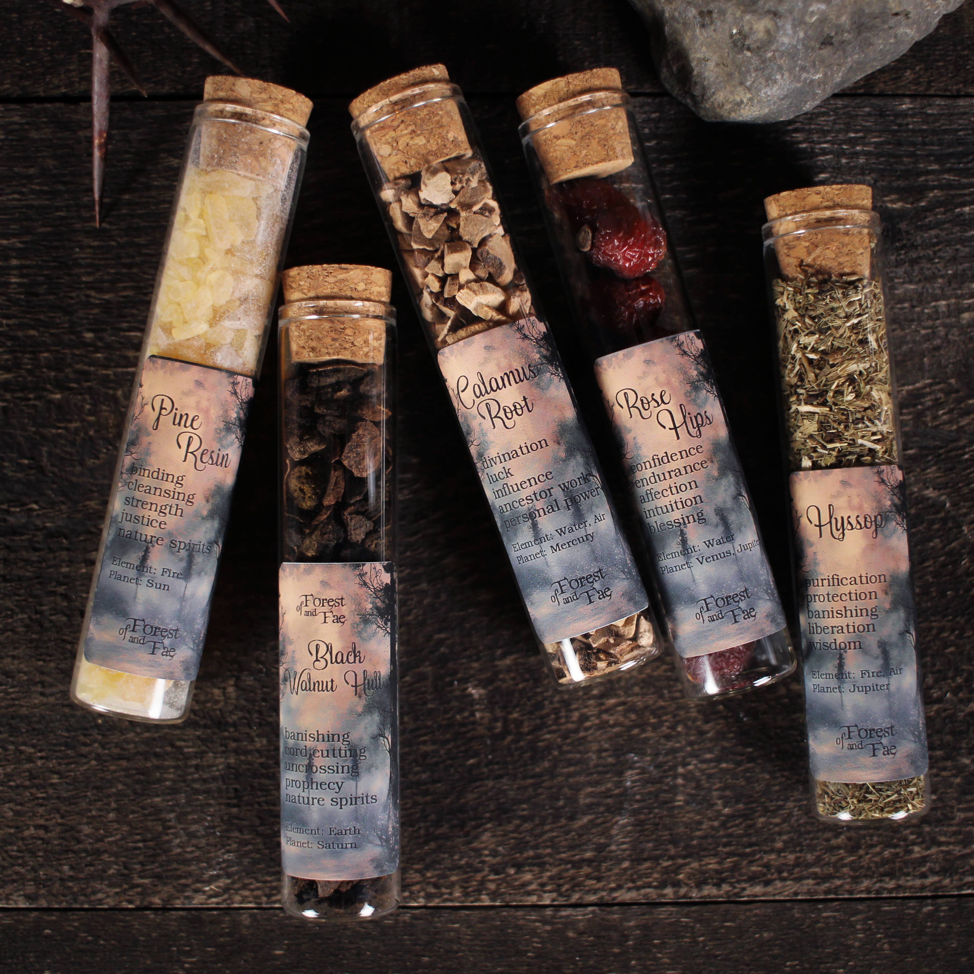 Mountain Conjure Ritual Herb Jars by of Forest and Fae